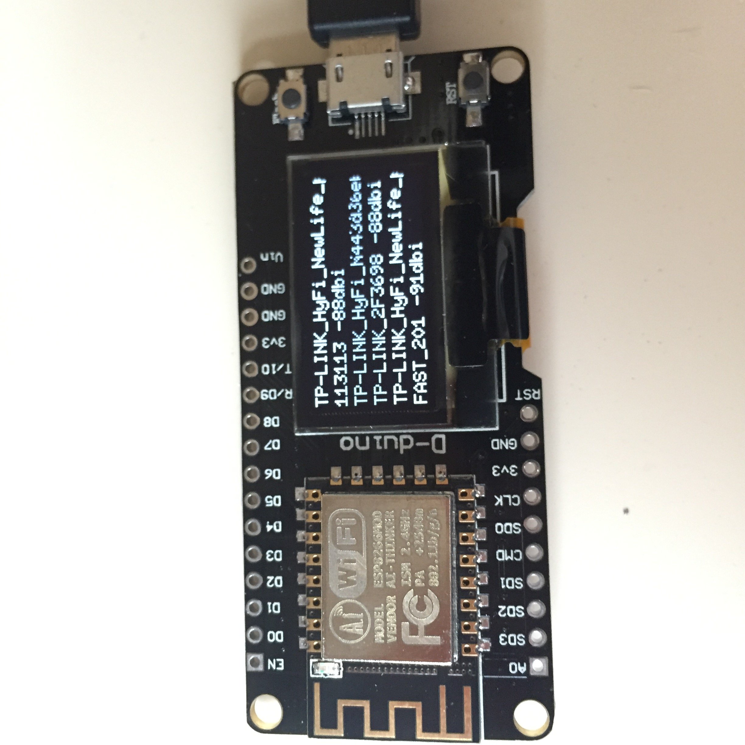 D-duino (ESP8266 & NodeMCU & 0.96 OLED display) from lspoplove on Tindie